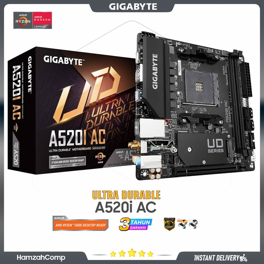 Jual GIGABYTE A520i AC Ultra Durable Socket AM4 DDR4 Mini ITX ...