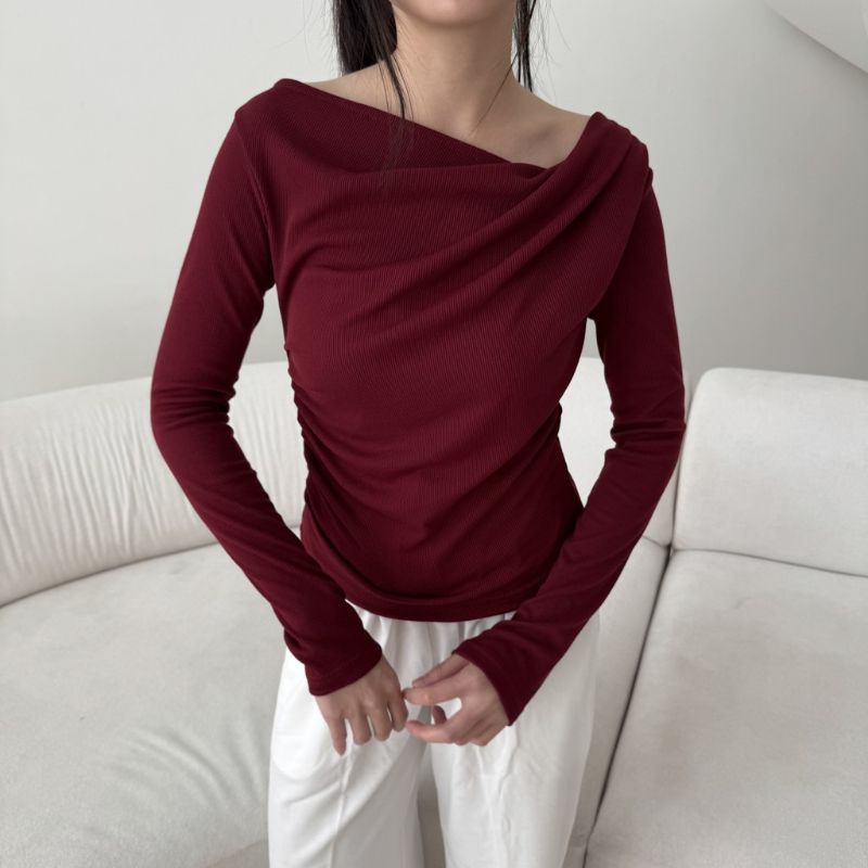 Jual April Top | Atasan knit korean style kekinian | atasan knit wanita lengan panjang | Atasan ...