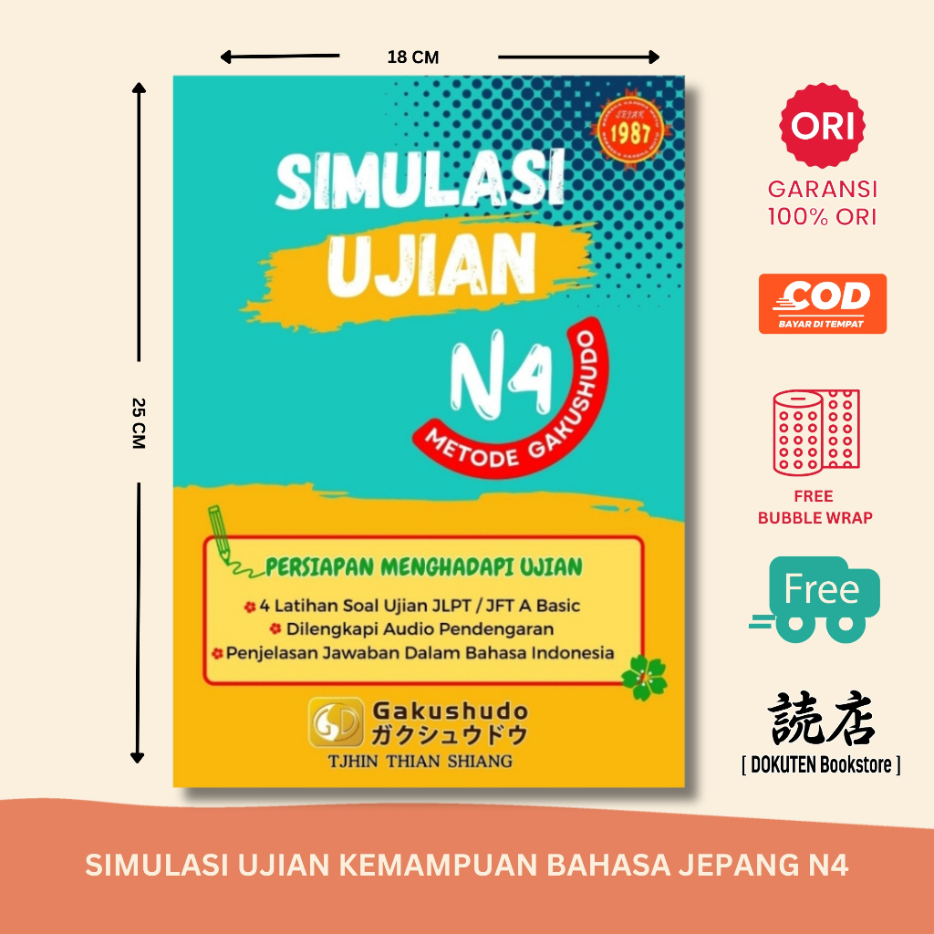 Jual Simulasi Ujian Kemampuan Bahasa Jepang JLPT N4 Gakushudo ...