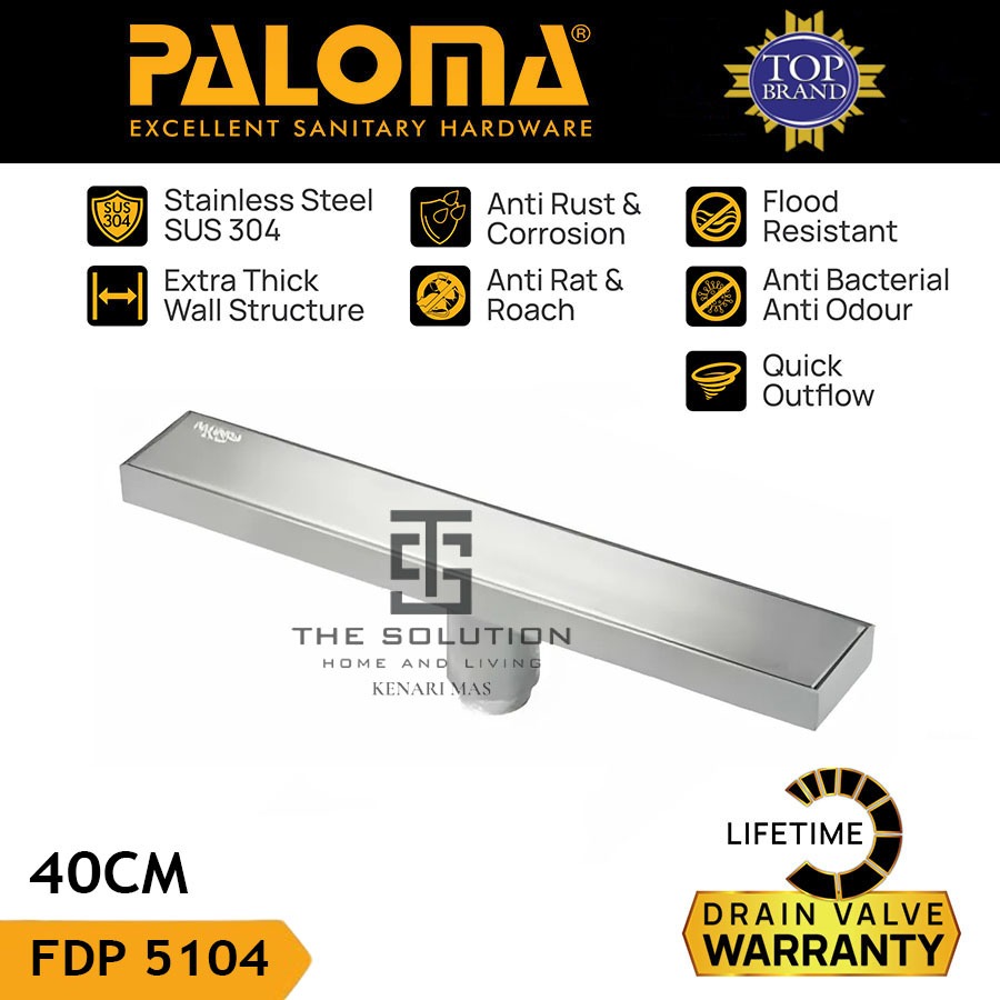 Jual Floor Drain PALOMA FDP 5104 Saringan Lantai Kamar Mandi Panjang ...