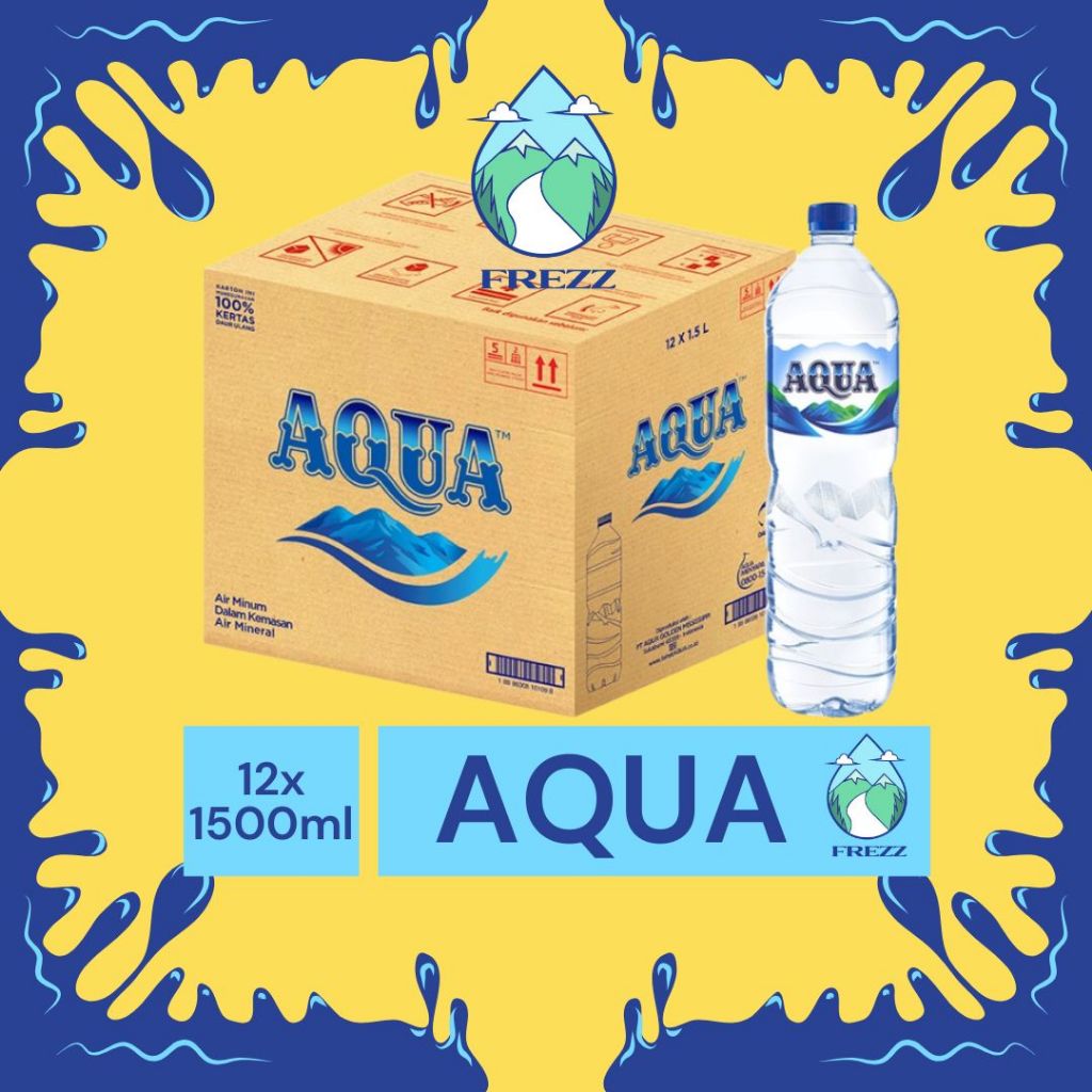 Jual (INSTANT) AQUA 1500ml PAKET Isi 12 BOTOL Per PACKS - READY AQUA ...