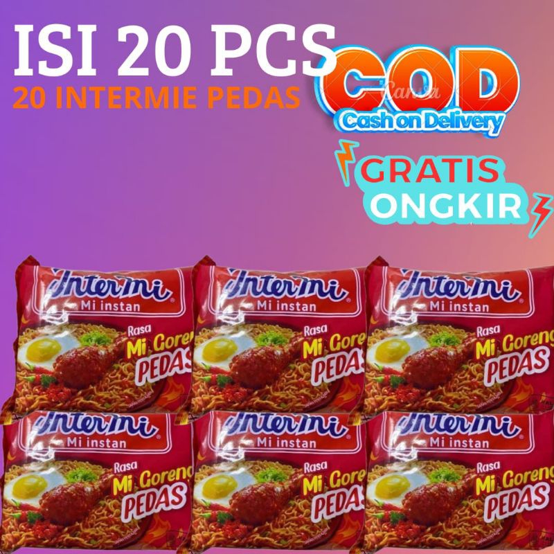 Jual INTERMIE MIE INSTAN GORENG PEDAS ISI 20pcs | Shopee Indonesia