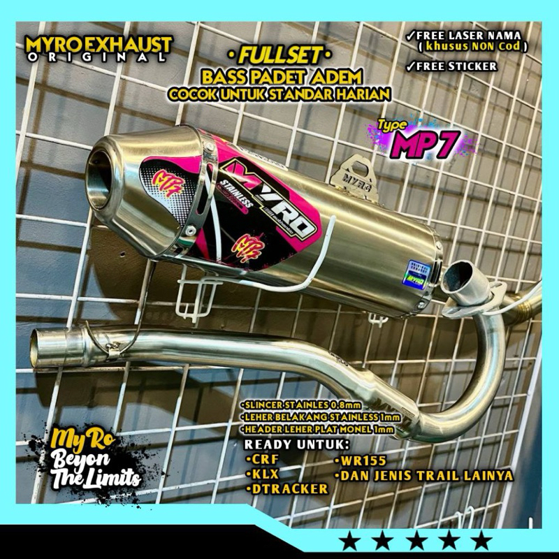 Jual KNALPOT ORIGINAL CRF KLX DTRACKER WR MYRO EXHAUST Type MP7 ...