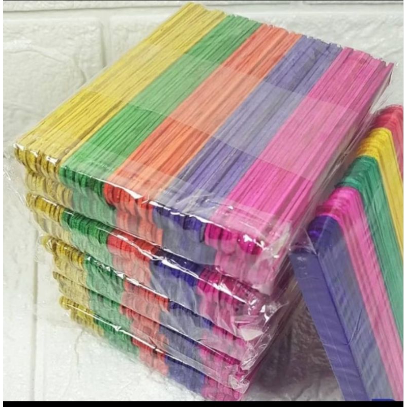 Jual 10 Pack Stick Ice Cream Warna Warni Stik Es Krim Polos | Shopee ...