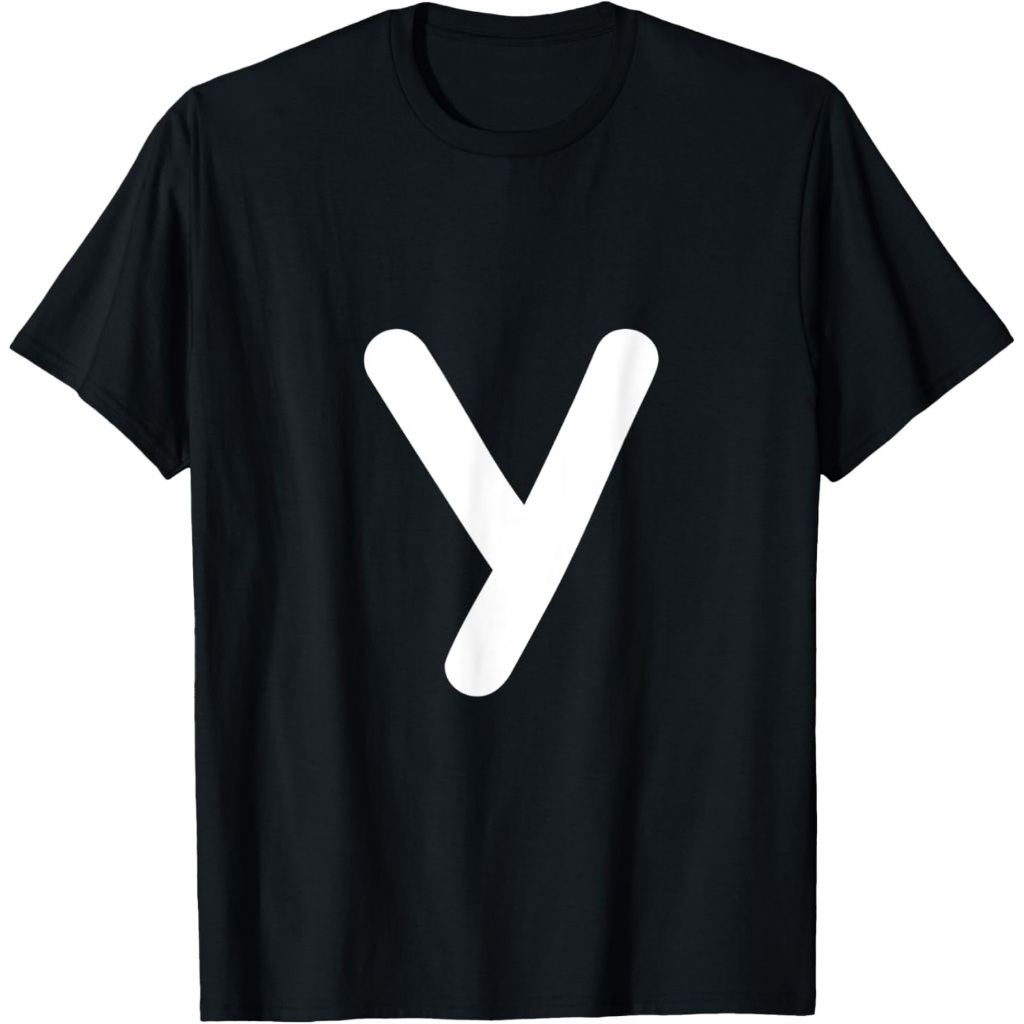 Jual Huruf Y Kapital Alfabet Monogram Inisial Comic Sans T-Shirt ...