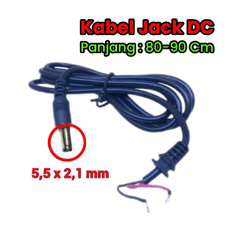 Jual Kabel DC adaptor ( KONDISI BARU) Panjang 80-90 Cm ukuran jack 5,5 ...