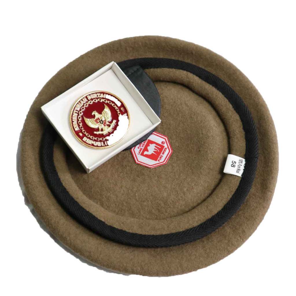 Jual baret kemhan merk camel + emblem | Shopee Indonesia