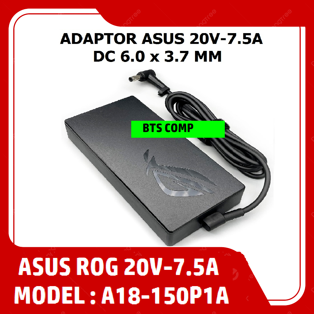 Jual ORIGINAL Adaptor Charger Laptop Asus TUF Gaming A15 F15 20V 7.5A 150W A18-150P1A DC 6.0x3 ...