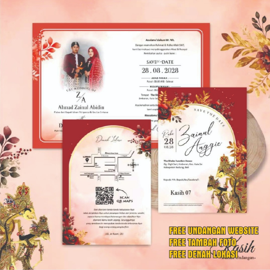 Jual Cetak Undangan pernikahan murah cetak kartu undangan nikah kartu ...