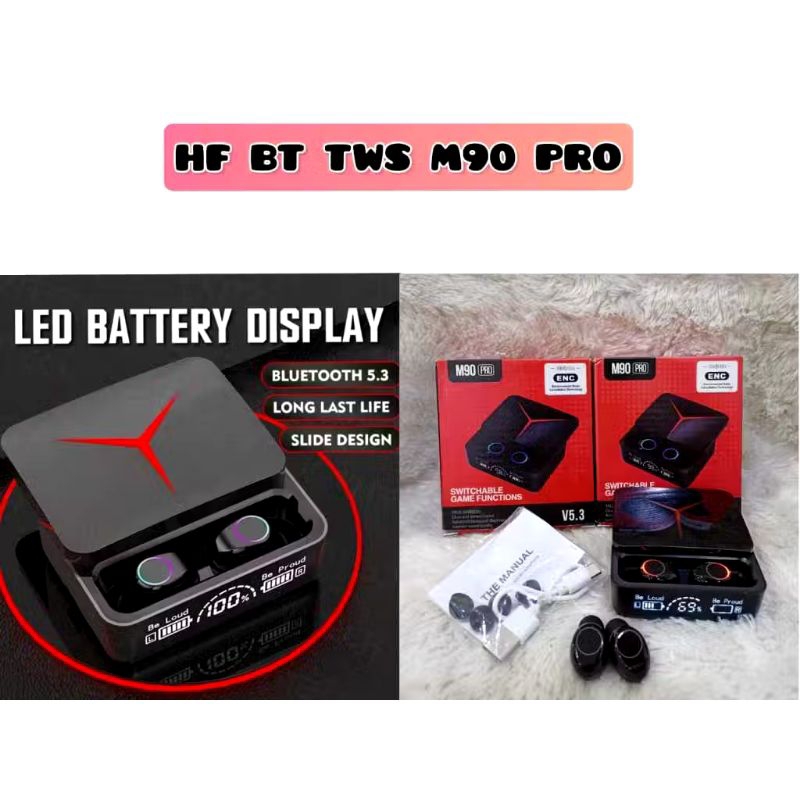 Jual HANDFREE GAMING EARPHONE BLUETOOTH TWS M90PRO | Shopee Indonesia