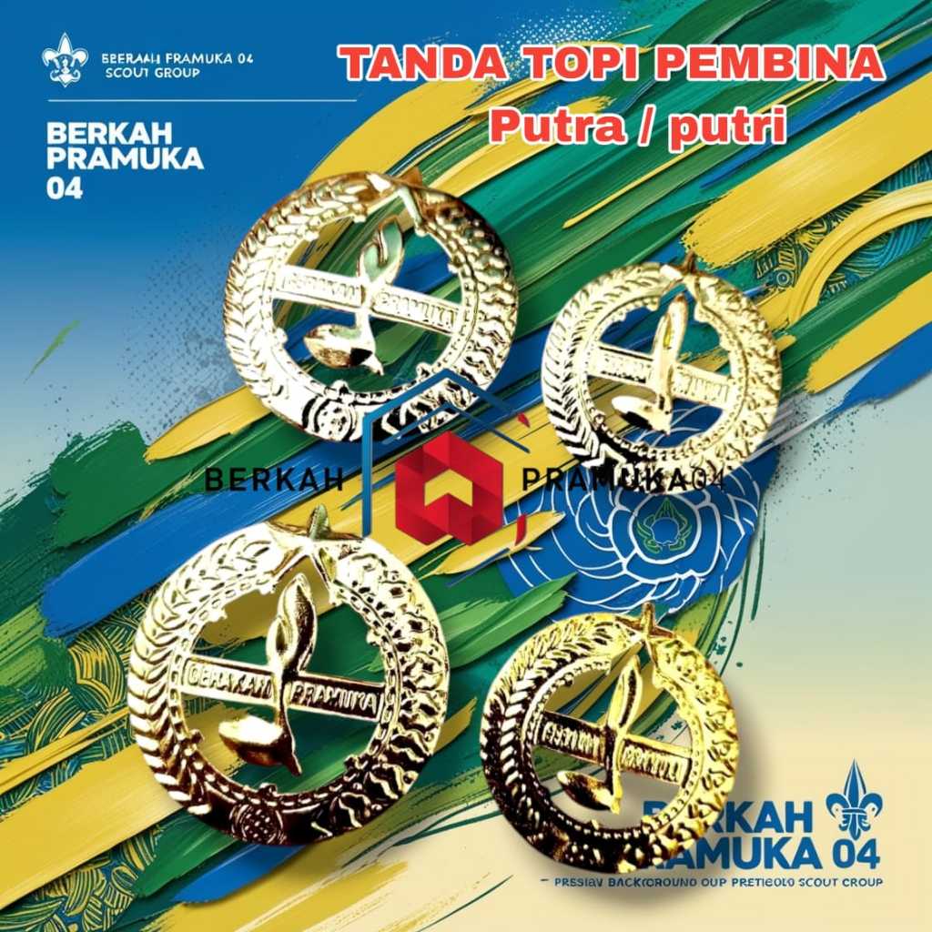 Jual Pin bros pramuka pembina putra putri bahan kuningan | Shopee Indonesia