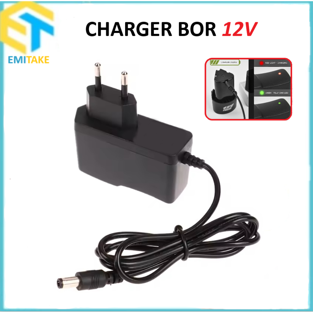 Jual Charger Mesin Bor Baterai 12 Volt Cas Bor Cordless 1000mAh ...