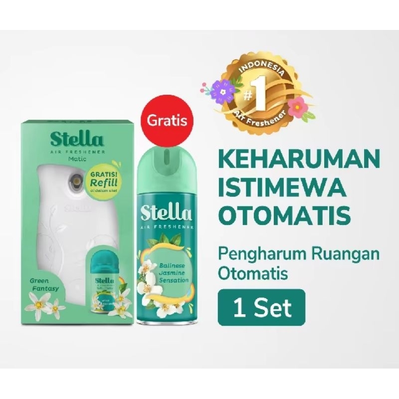 Jual Stella matic refreshner automatic 256ml + gratis Stella aerosol ...
