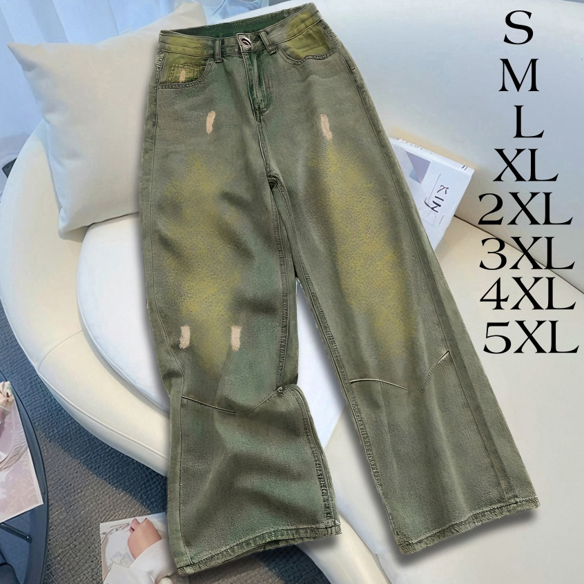 Jual 【boll.id】Vintage Biru — Celana Jeans Bigsize Jumbo Jeans High ...