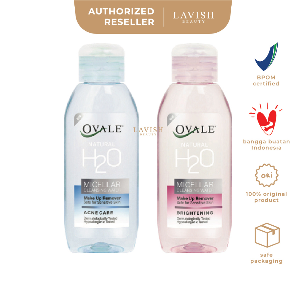 Jual OVALE Natural H20 Micellar Cleansing Water (100ml) | Shopee Indonesia