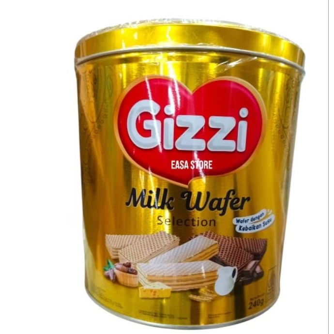 Jual Gizzi Milk Biscuit Selection Regal Wafer Tango Cokelat Khong Guan Roti Kaleng Lebaran ...