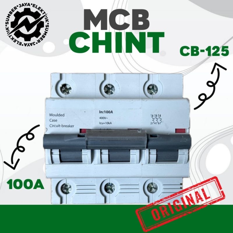 Jual MCB CHINT CB-125 3 PHASE 100A | Shopee Indonesia