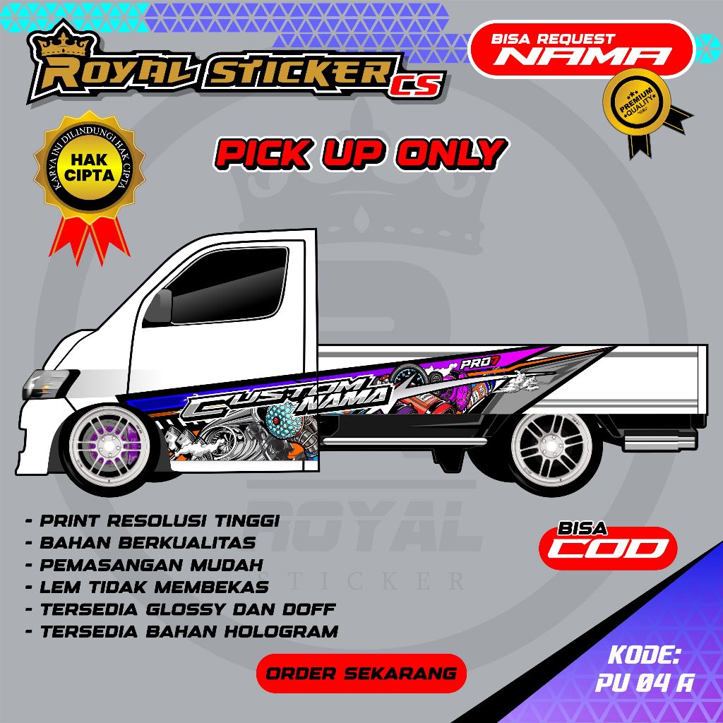 Jual PU 04-STIKER DECALL DESIGN THAILOOK SEMUA MOBIL GRANDMAX, FORTUNER ...