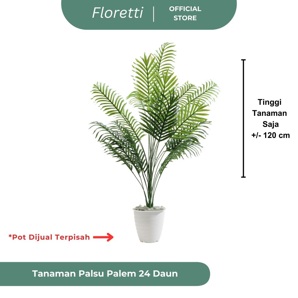 Jual Floretti Pohon Palem 24 Daun Cabang Artificial Tanaman Palsu ...