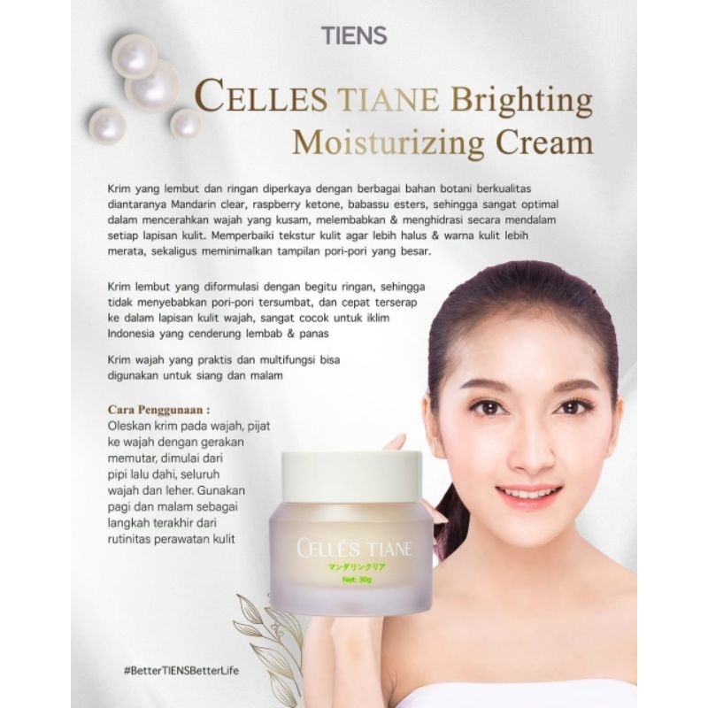 Jual Celles Tiane Brighting Moisturizing Cream | Shopee Indonesia