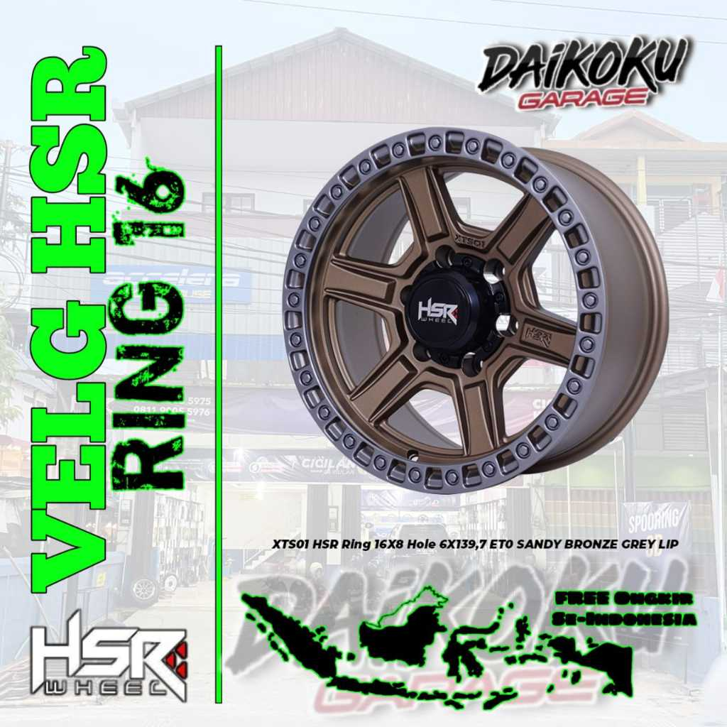 Jual Velg Mobil Racing Offroad Model Palang Ring 16 Lubang 6x139,7 HSR XTS01 | Velg Mobil ...
