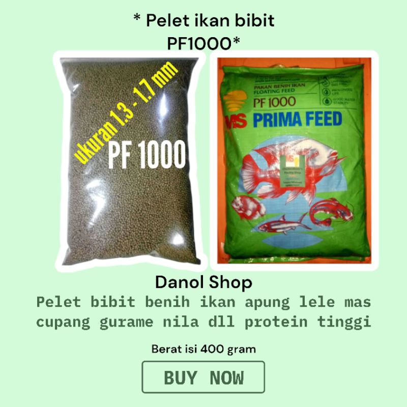 Jual Pelet pakan bibit ikan lele nila patin PF1000 | Shopee Indonesia