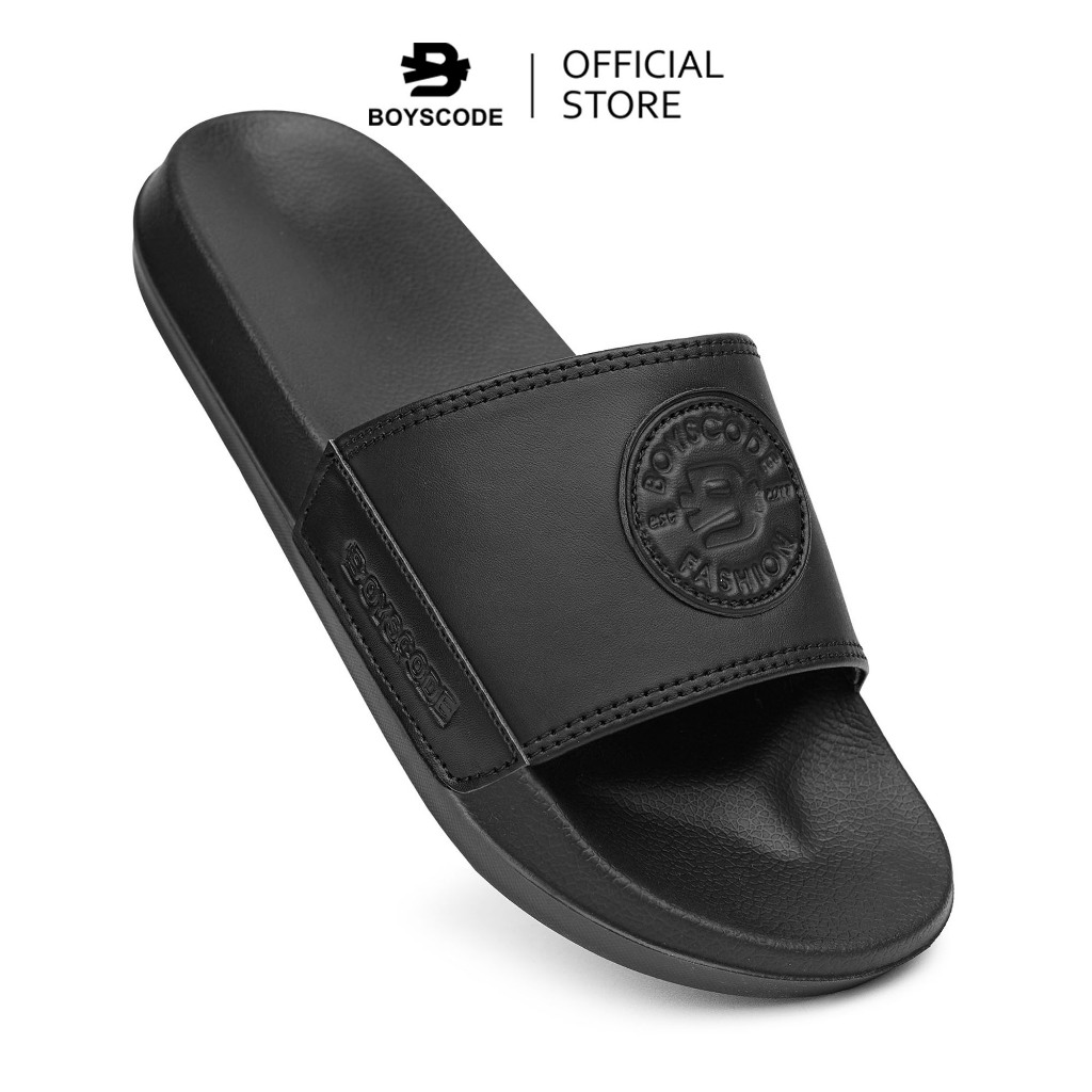 Jual BOYSCODE Sendal Selop Karet Distro Pria Wanita Logo Oval Emboss ...