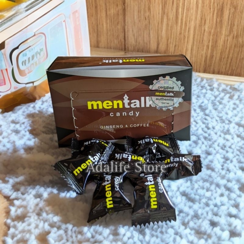 Jual Ready Mentalk Gingseng & Coffe Candy 1 Box isi 30 Asli Original ...