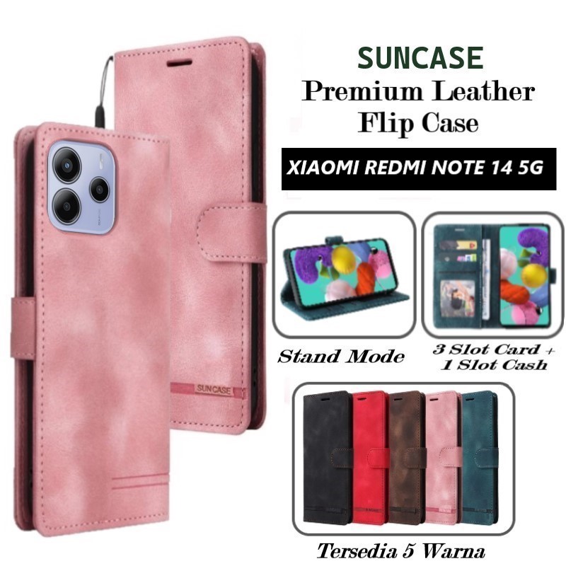 Jual Casing XIAOMI REDMI NOTE 14 5G model flip buka tutup case kulit ...