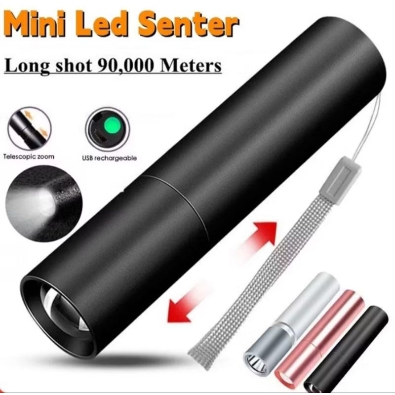 Jual Senter Led Mini Portable USB Super Terang | Shopee Indonesia