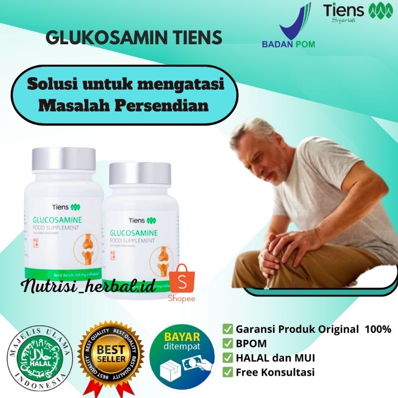 Jual Glukosamin Obat Persendian Tulang Lutut Otot Original Segel HALAL ...