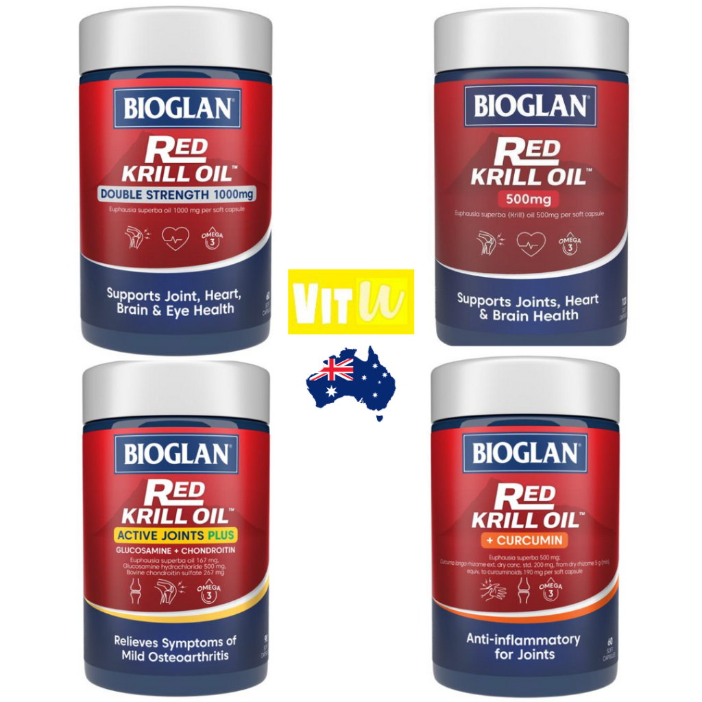 Jual Bioglan Red Krill Oil Double Strength 1000mg 60 capsules / 500mg ...
