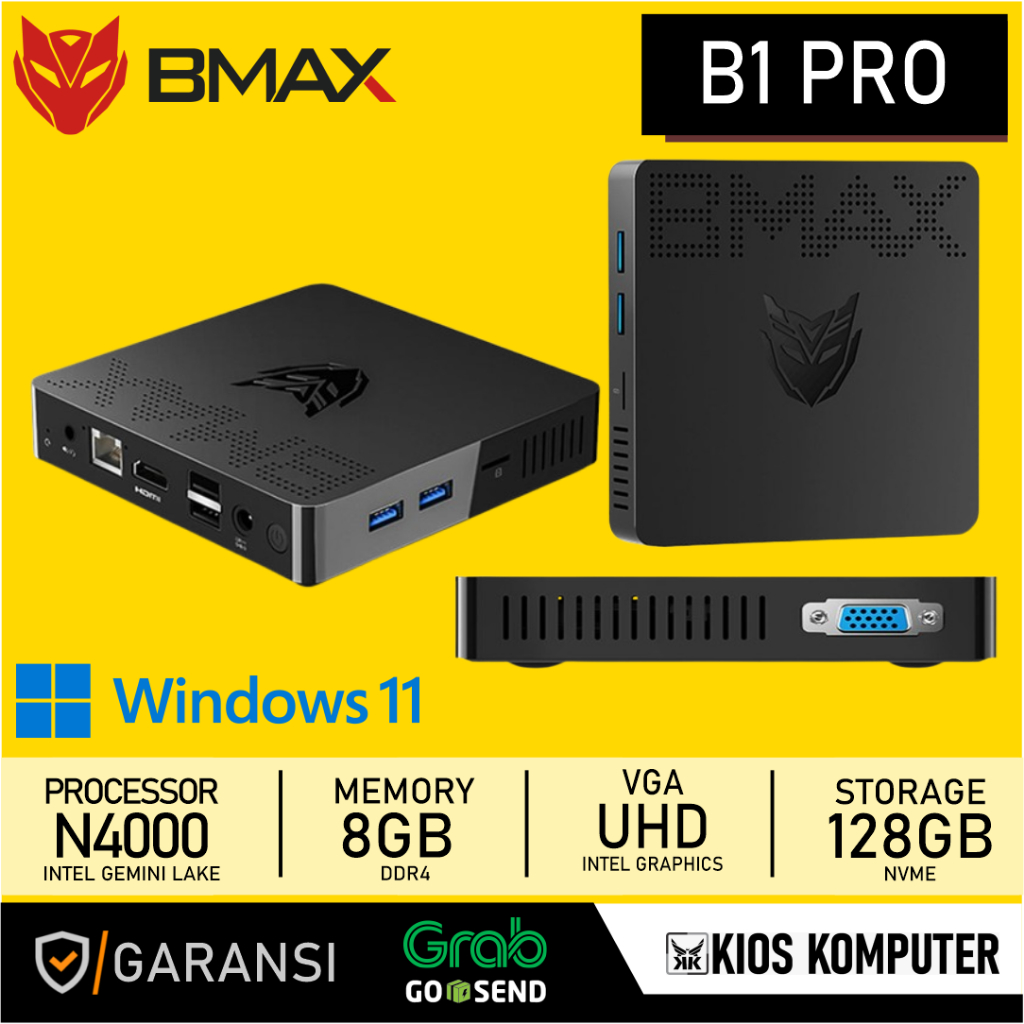 Jual BMAX B1 PRO MINI PC N4000 8GB DDR 128GB SSD NVME W11 | Shopee Indonesia