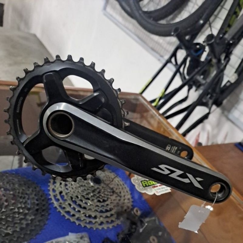 Jual crank set shimano slx m7000 single speed 34T arm 175 | Shopee Indonesia