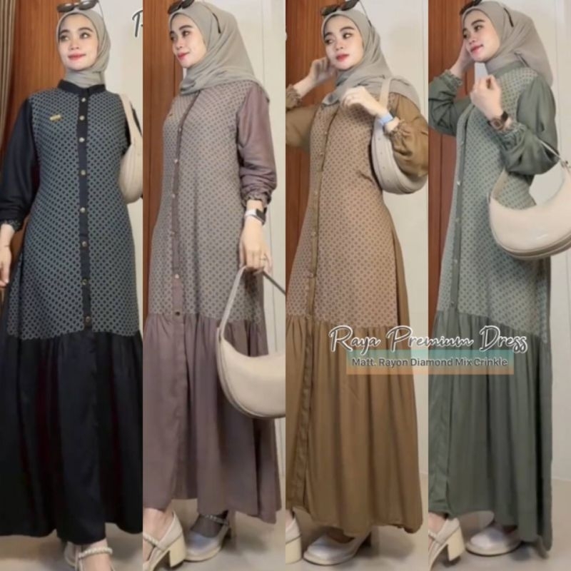 Jual Gamis shafiya Matt Diamond Rayon Premium ori mix twill Busui Ada ...