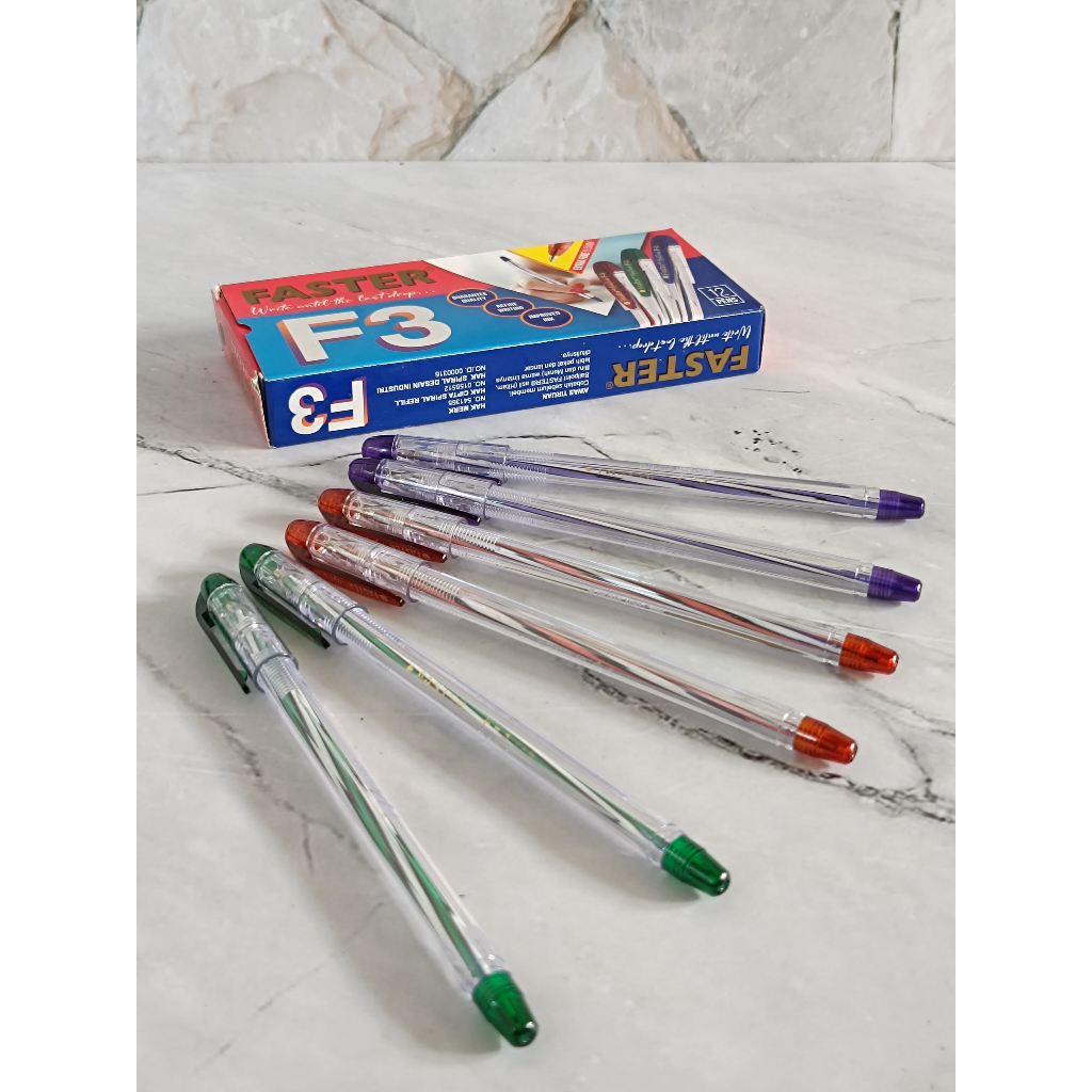 Jual ECER ( 1 BIJI ) Bolpen Faster F3 0.5 mm Pulpen Faster F3 0.5mm ...
