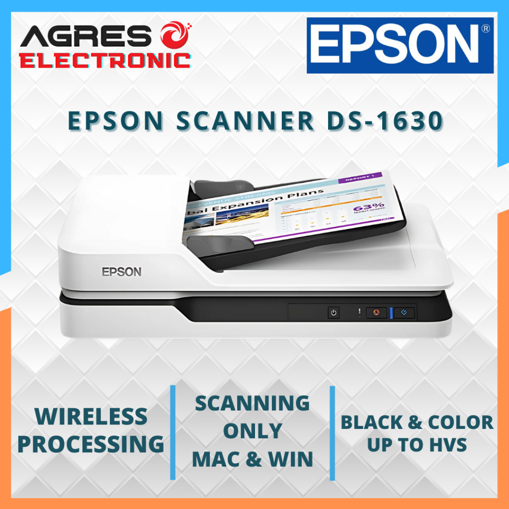 Jual EPSON Scanner WorkForce DS1630 DS 1630 ADF 3 Pass Duplex bisa F4 ...