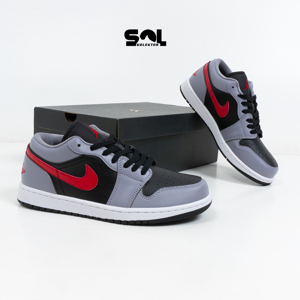 Jual Sepatu Pria AJ 1 Low Cement Fire Red | Shopee Indonesia