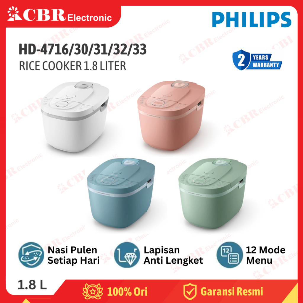 Jual Rice Cooker PHILIPS 1.8 Liter HD-4716/30/31/32/33 (HD4716) - Batam ...