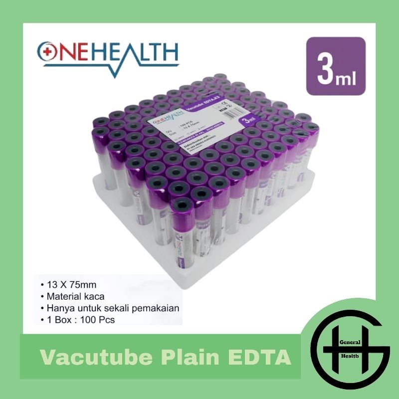 Jual OneHealth Vacutube EDTA Tabung Sample Darah Tabung Hematologi ...