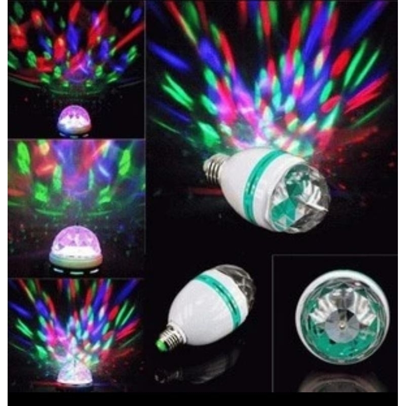 Jual LAMPU DISCO LAMPU DISKO LAMPU PUTAR LED 3w ROTATING FULL COLOR ...