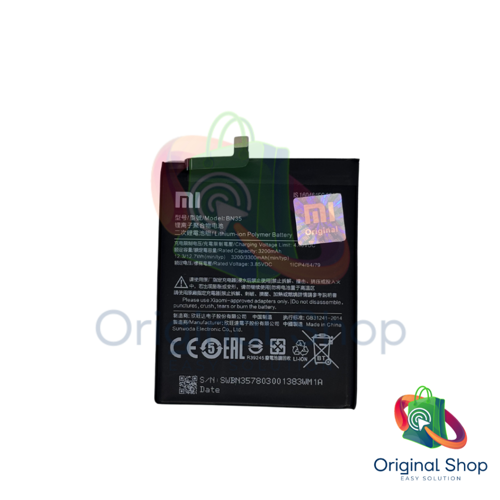 Jual Baterai Battery Batre Xiaomi Redmi 5 BN35 BN 35 ORIGINAL | Shopee ...