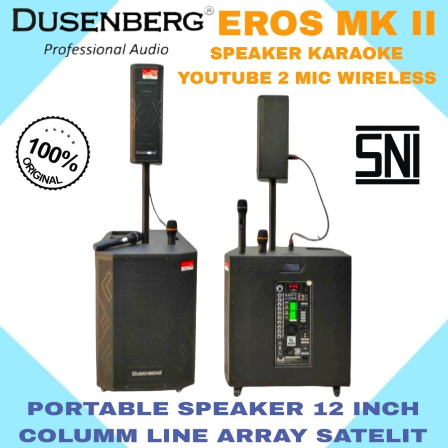 Jual Speaker Line Array Bluetooth Portable Columm Satelit DUSENBERG EROS MK II Karaoke Smart Tv ...