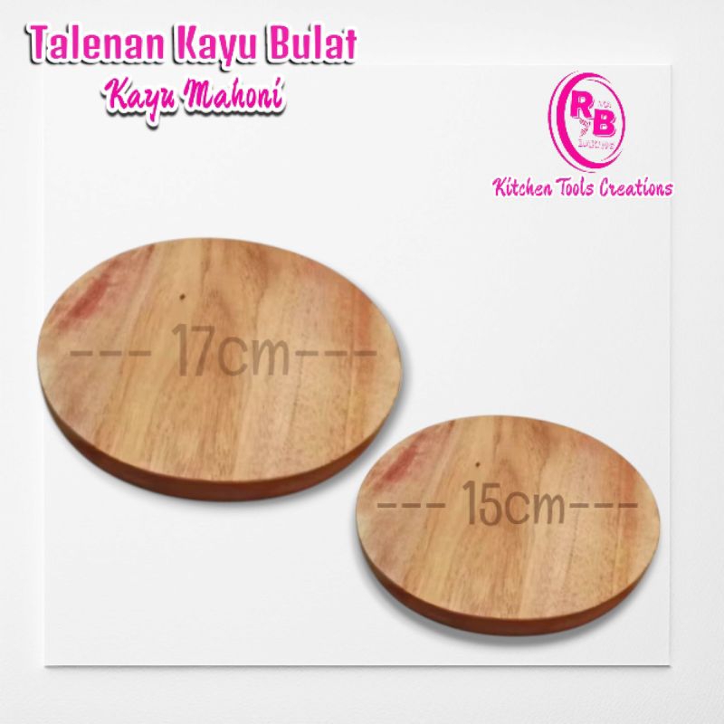 Jual Talenan Bulat Kayu Mahoni Diameter 15x2cm dan 17x2cm / Talenan ...