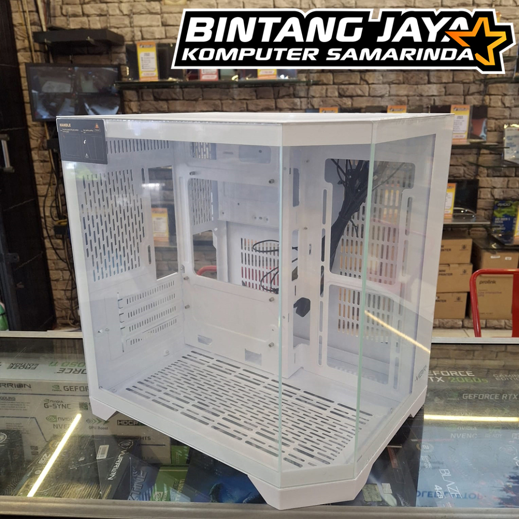 Jual Casing PC Gaming VBR Z-7 Dual Chamber Tempered Glass - WHITE ...