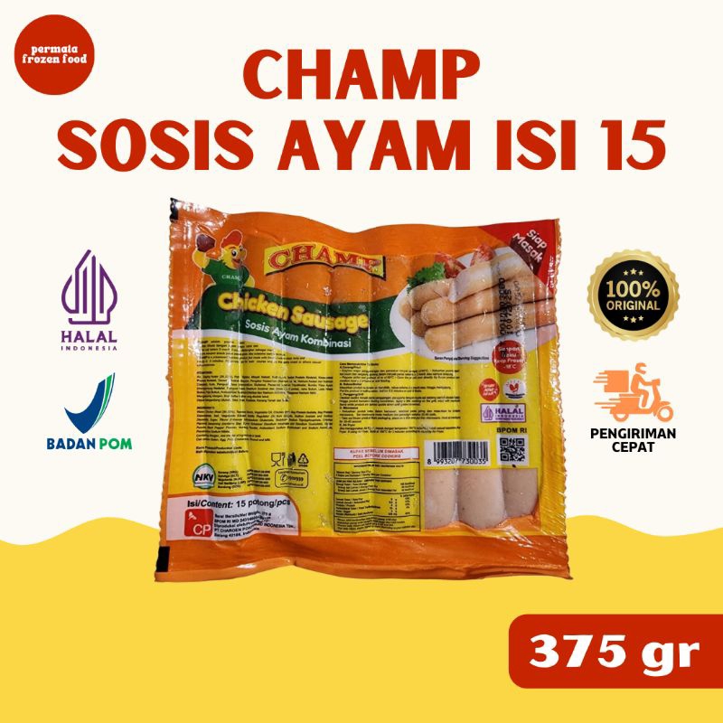 Jual CHAMP Sosis Ayam Kombinasi 375 gr isi 15 pcs | Shopee Indonesia