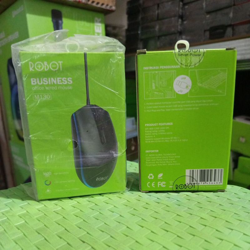 Jual Robot M130 Mouse Kabel RGB LED Original dan Bergaransi | Shopee ...