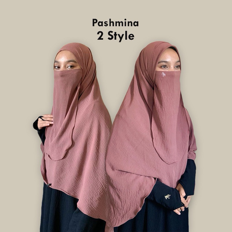 Jual Maslaha Niqab l Pashmina Curve Instant l Pashmina Malaysia Cringkle | Shopee Indonesia