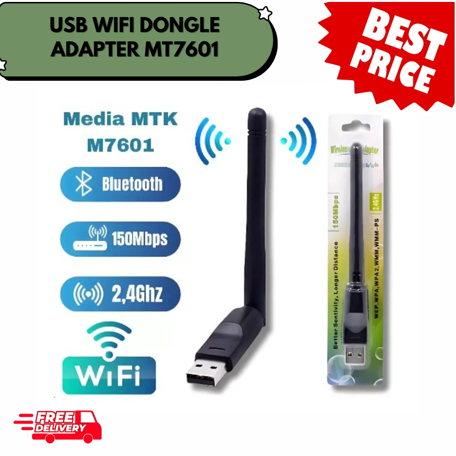 Jual Usb Wifi / Dongle Antena STB MT7601 Adapter Wireless Receiver Laptop PC 150 Mbps | Shopee ...