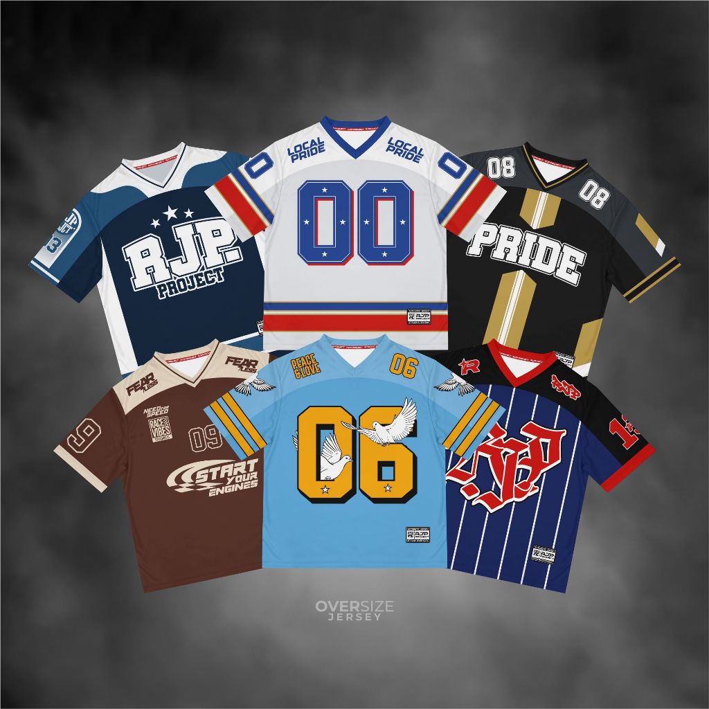Jual JPSPORT Jersey streetwear number series vintage / oversize / retro ...
